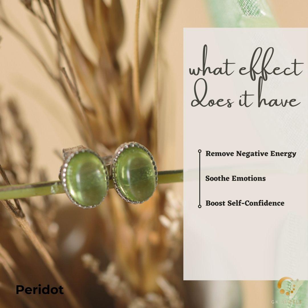 Peridot Egg Stud Earrings - GK Jewels Official Store