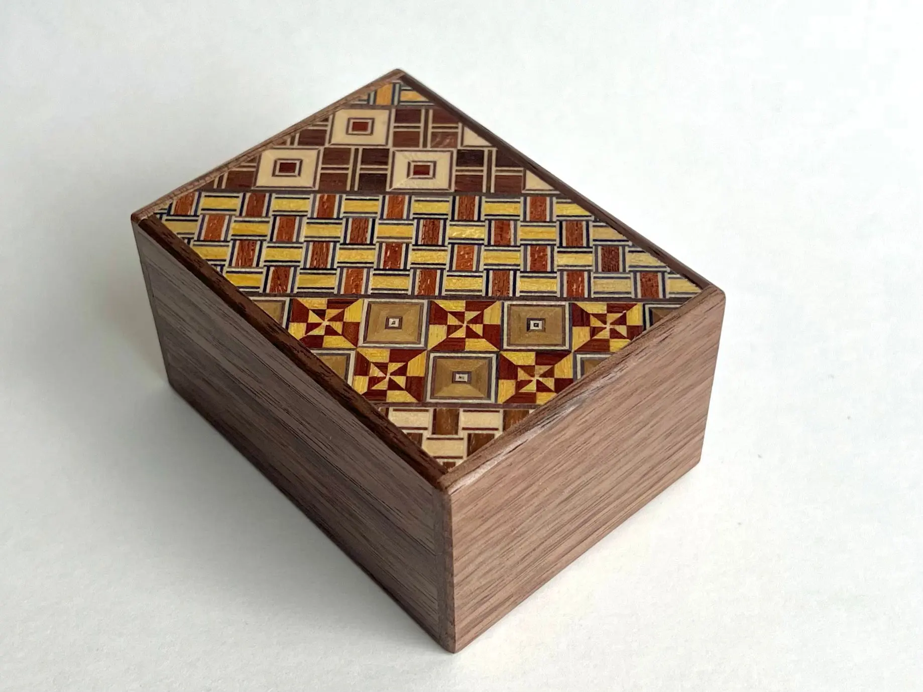 3 Sun 12 Step Walnut / Koyosegi Japanese Puzzle Box | The Puzzle Aisle