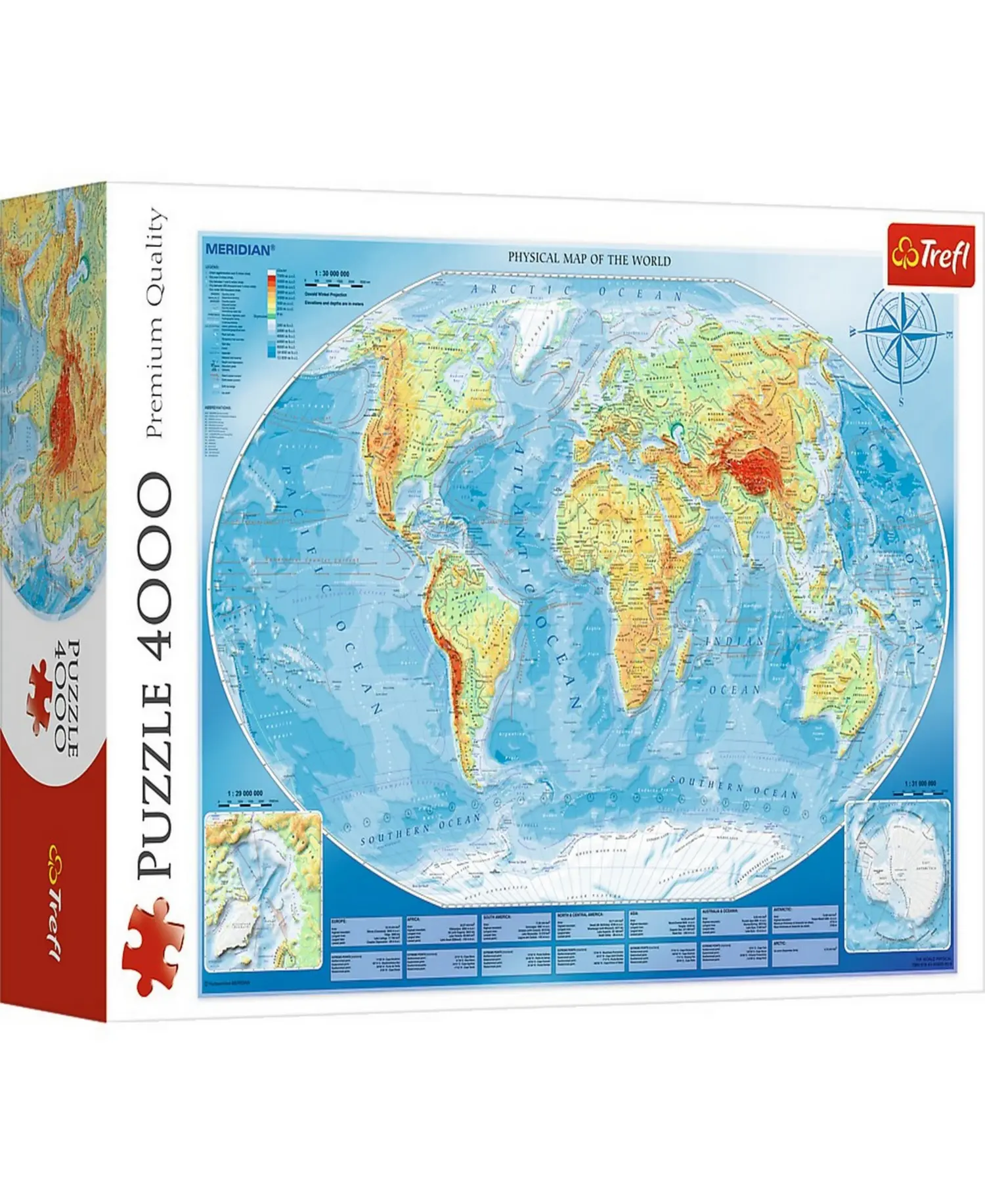 Trefl Jigsaw Puzzle Large Physical Map of The World, 4000 Pieces | The ...
