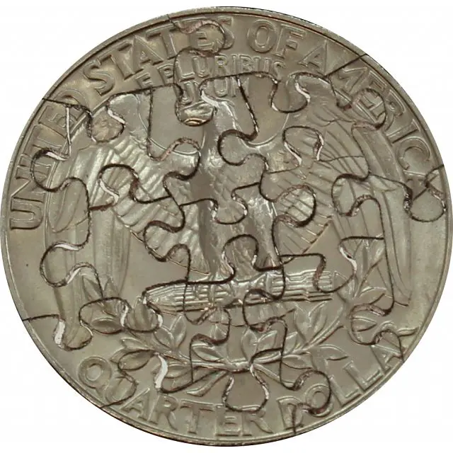 15 Piece Quarter - Coin Jigsaw Puzzle | The Puzzle Aisle