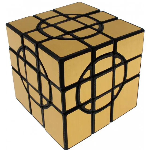 Crazy Mirror 3x3x3 - Black Body with Gold Label (3D Printed | The ...