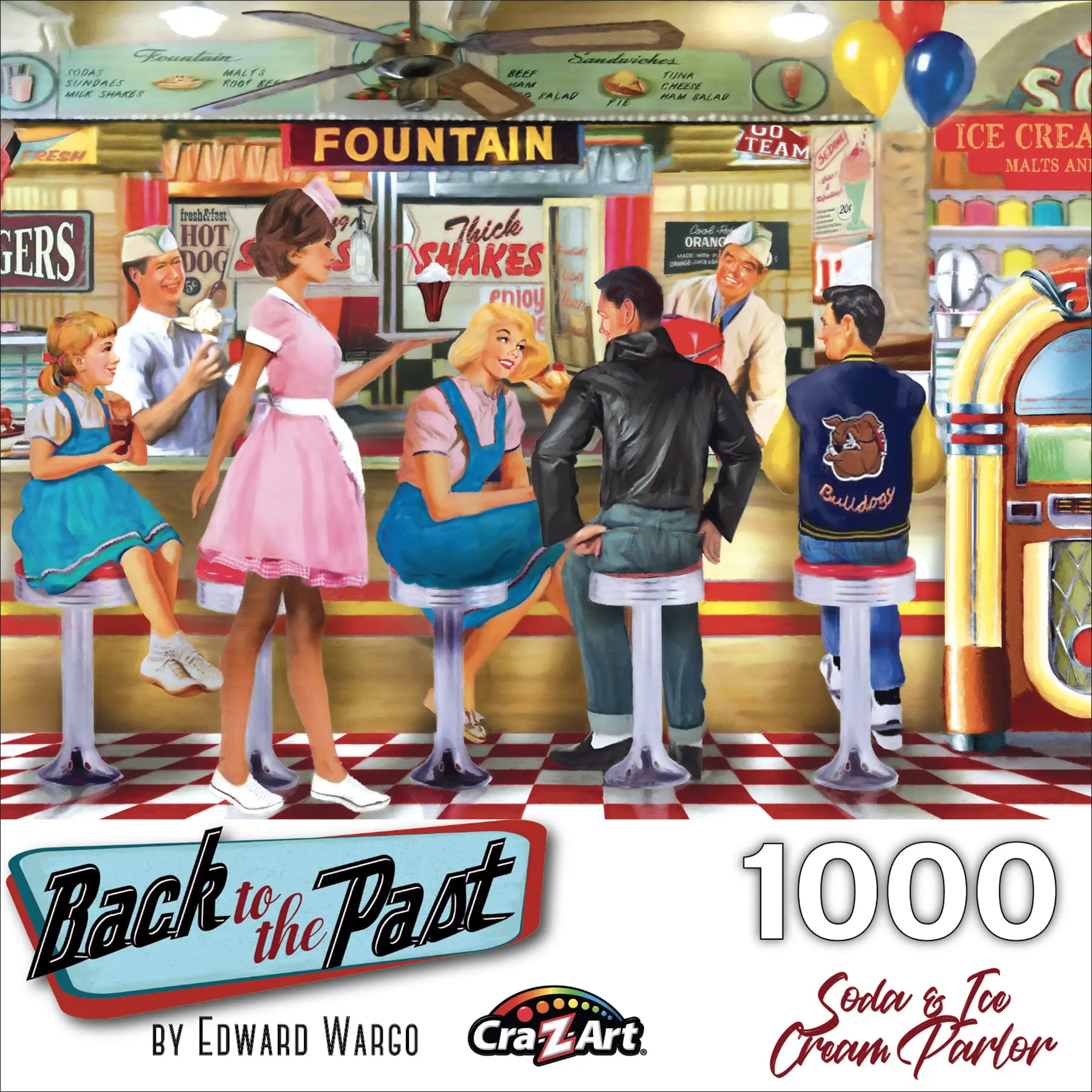 Cra-Z-Art Back to the Past Jigsaw Puzzle - Soda and Ice Cream Parlor ...