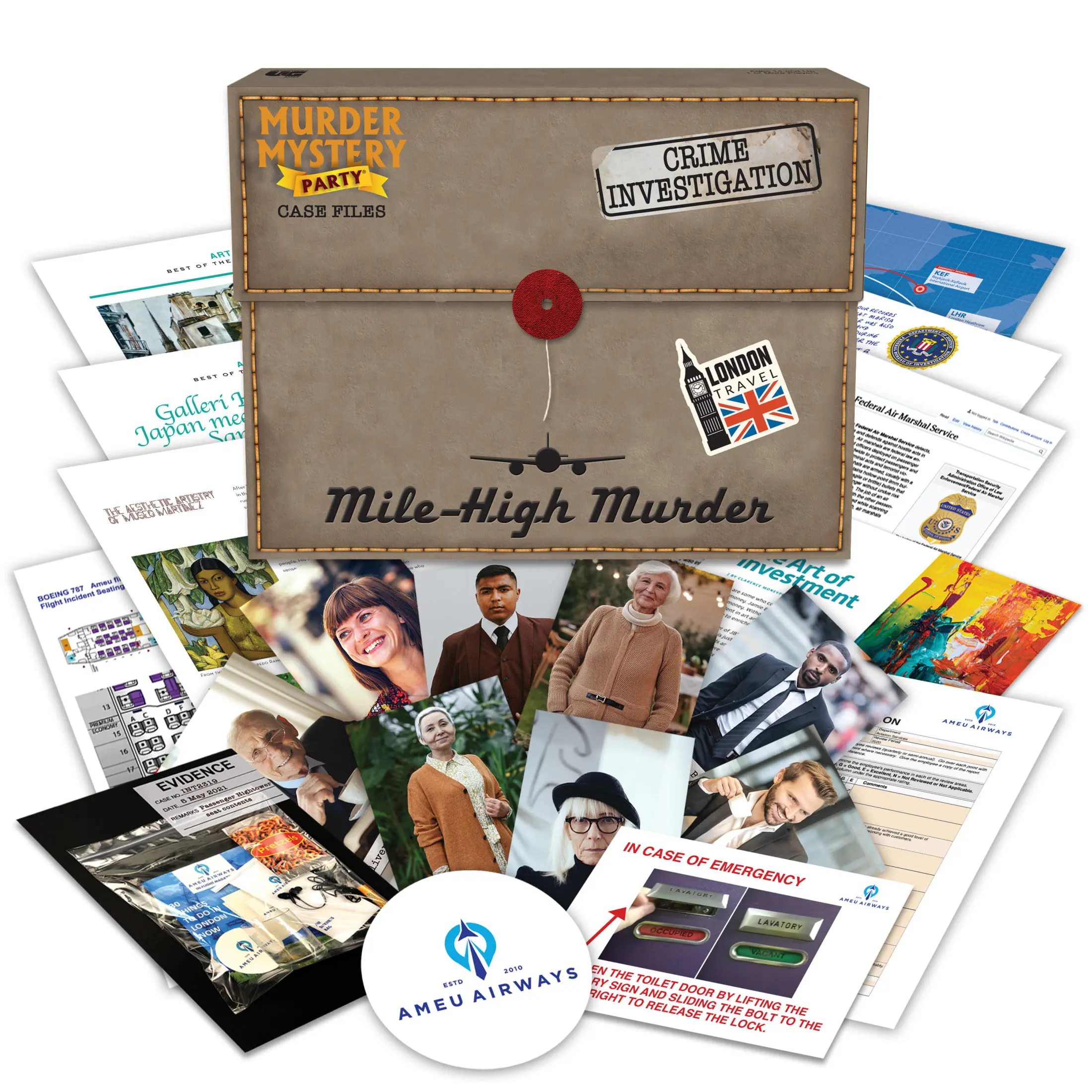Murder Mystery Party Case Files: Mile High Murder | The Puzzle Aisle