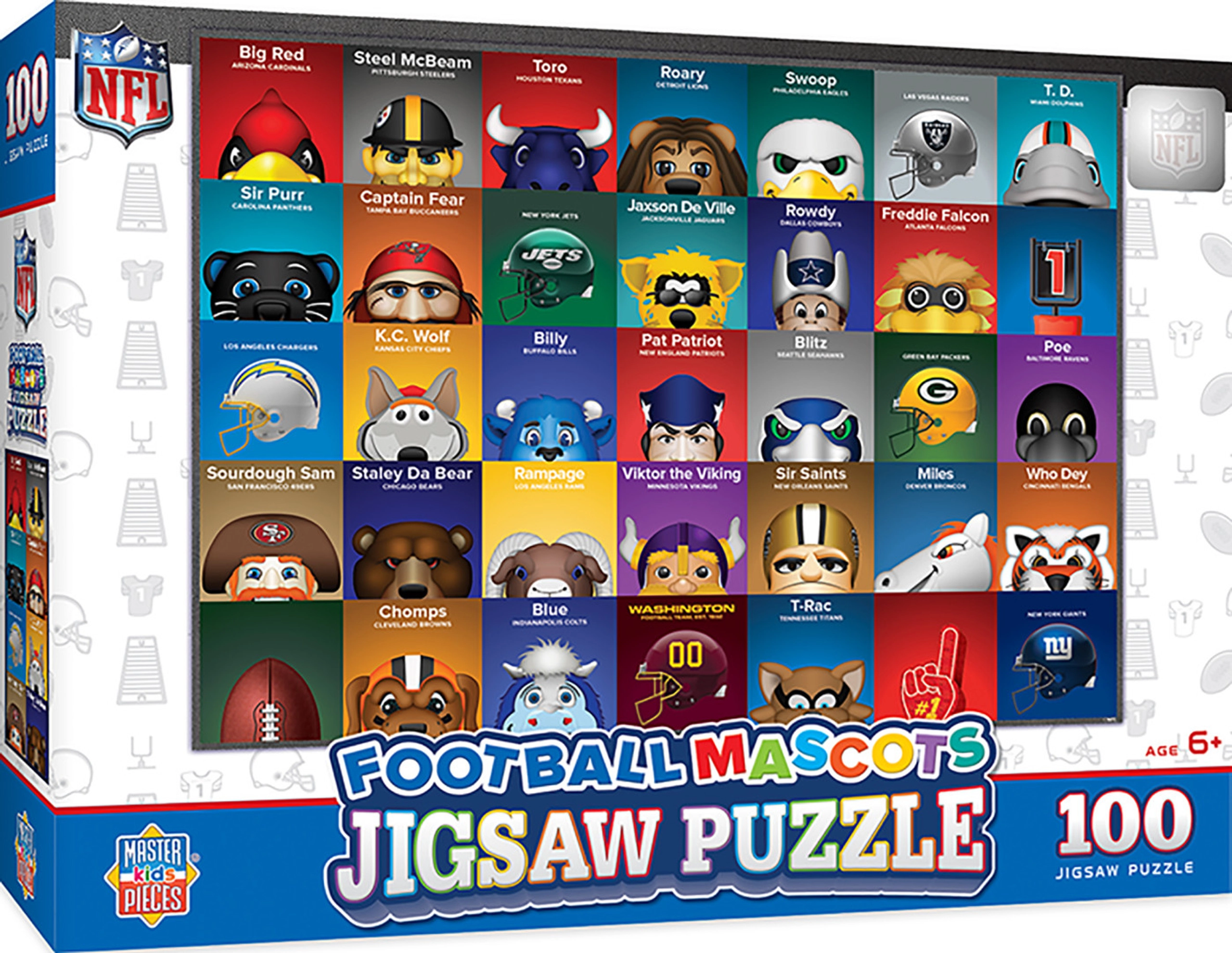 MasterPieces All Teams Jigsaw Puzzle - NFL Mascots - 100 Piece | The ...