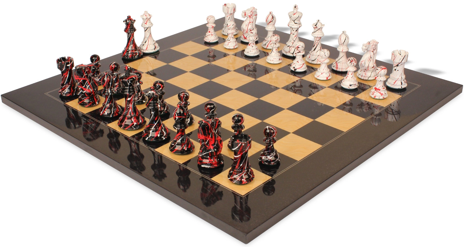 New Exclusive 2022 Special Edition Art Deco Series Chess Set with Black ...