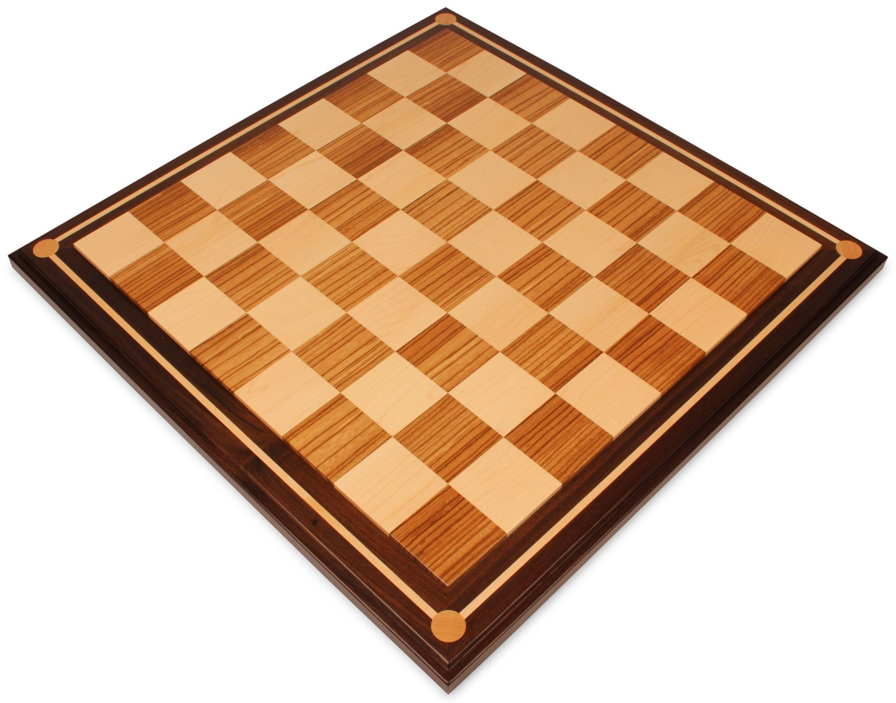 Mission Craft Zebrawood & Maple with Walnut Frame Solid Wood Chess ...