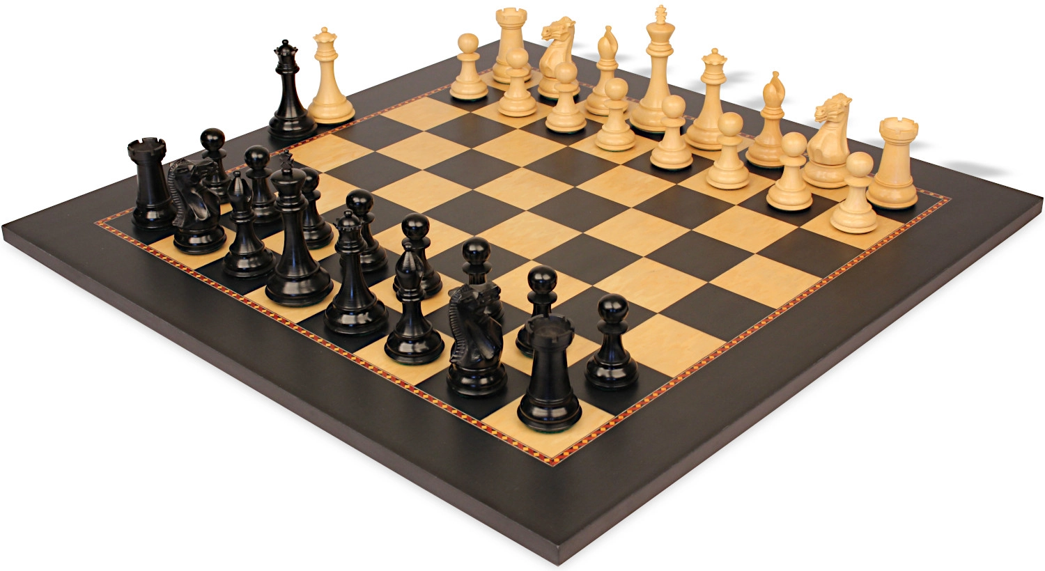 New Exclusive Staunton Chess Set Ebonized & Boxwood Pieces with The ...