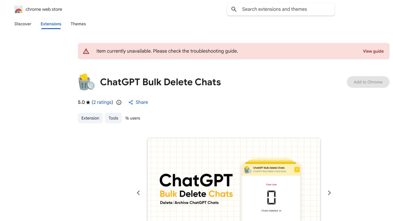 Chat GPT Bulk Delete Chats - THEJO Ai
