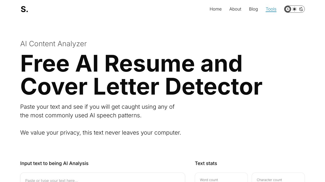 Free Resume + Cover Letter AI Detector - THEJO Ai