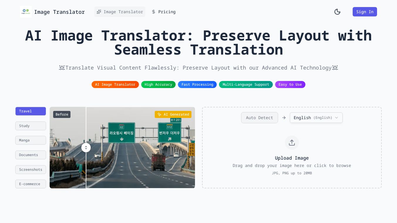 Image Translator - THEJO Ai